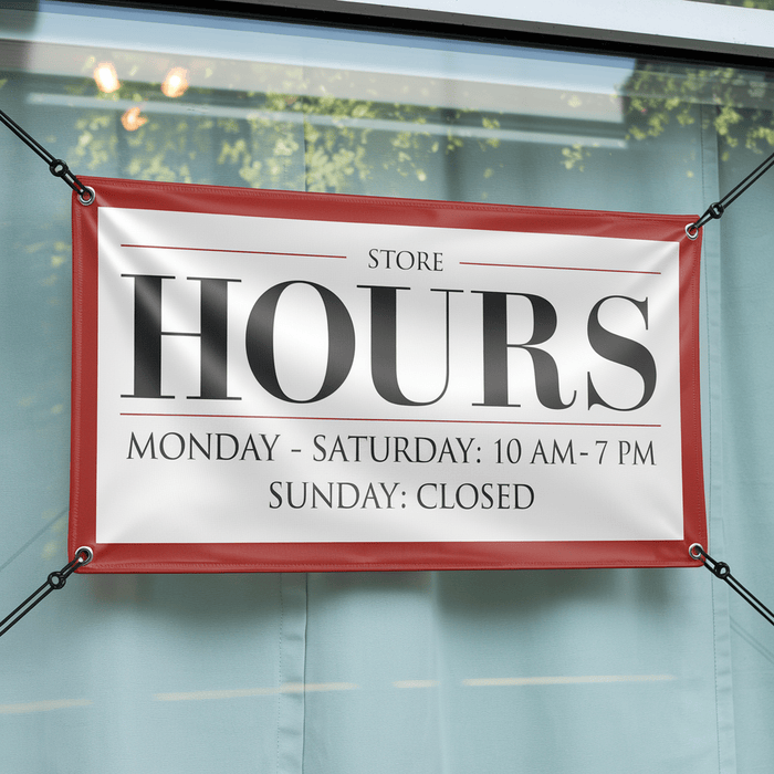 Business Hours Banners | 360onlineprint