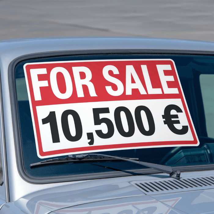 Personalised Car for Sale Window Stickers: 1 for £20.31 | BIZAY