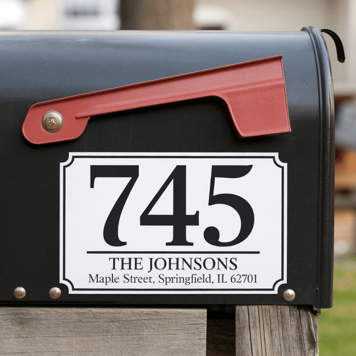 Personalised Mailbox Stickers: 25 for £14.63 | BIZAY