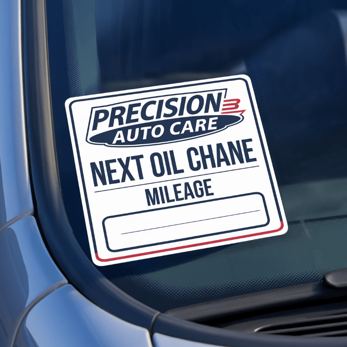 Personalised Oil Change Stickers: 25 for $24.64 | 360onlineprint