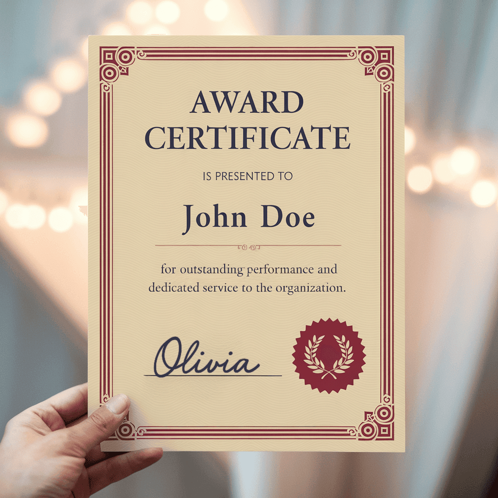 Award Certificates | BIZAY