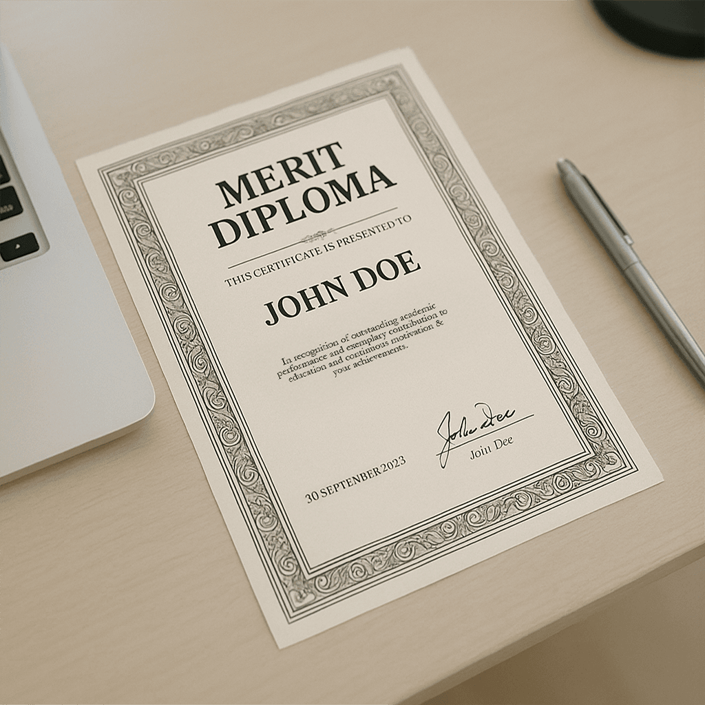 Diploma de Mérito | 360imprimir