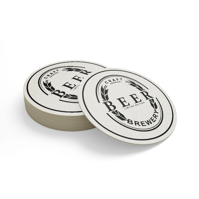 500 Personalised Beer Mats: $38.22 | Paper Coasters | BIZAY