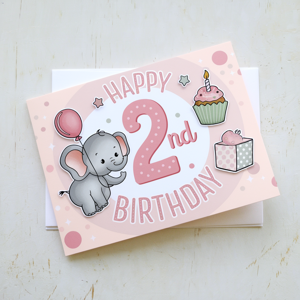 Personalised 2nd Birthday Cards: 100 for $20.47 | 360onlineprint