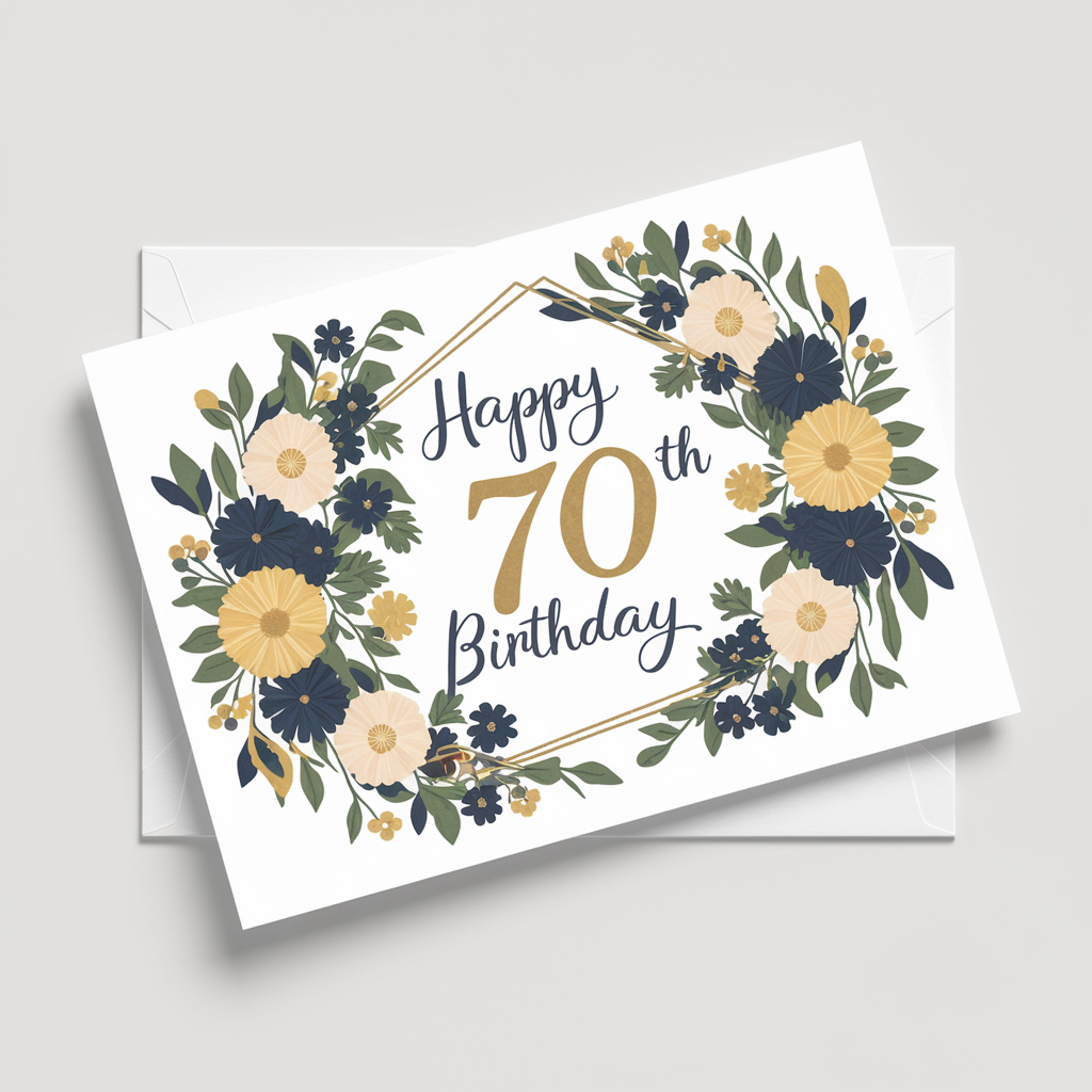 Personalised 70th Birthday Cards: 100 for $20.47 | 360onlineprint