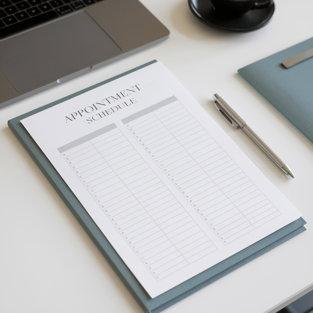 Personalised Appointment Sheets: 1000 for $64.39 | 360onlineprint