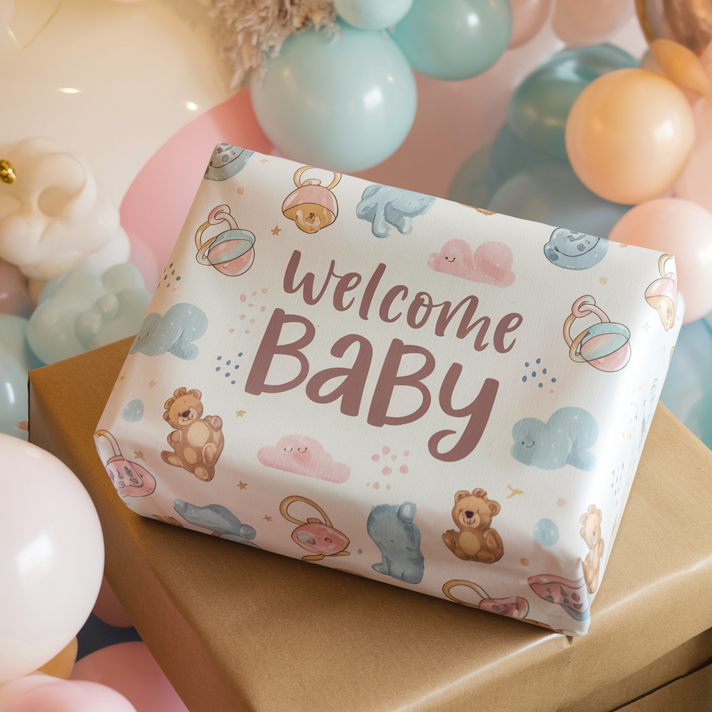 Personalised Baby Shower Wrapping Paper: 100 for $285.89 | 360onlineprint