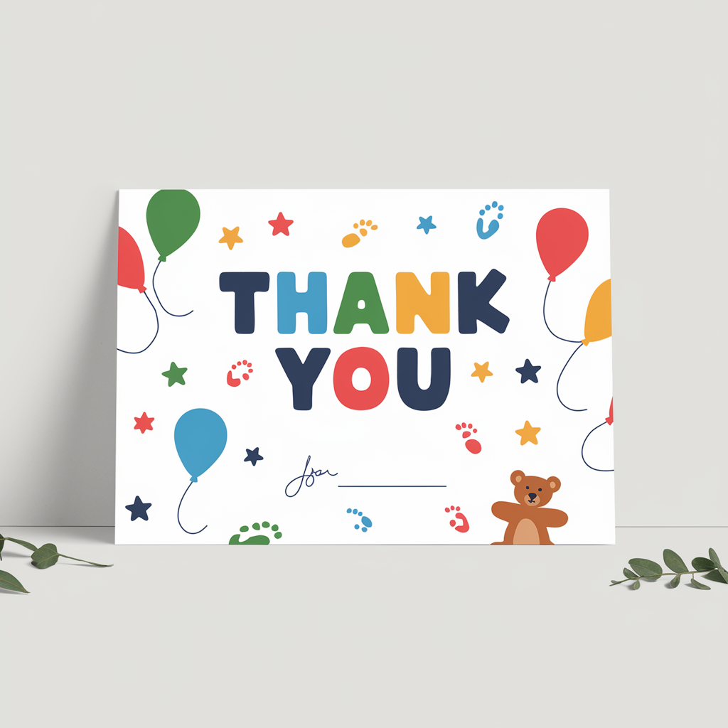 Tarjetas de Agradecimiento para Niños personalizadas: 100 por 11,79 ...