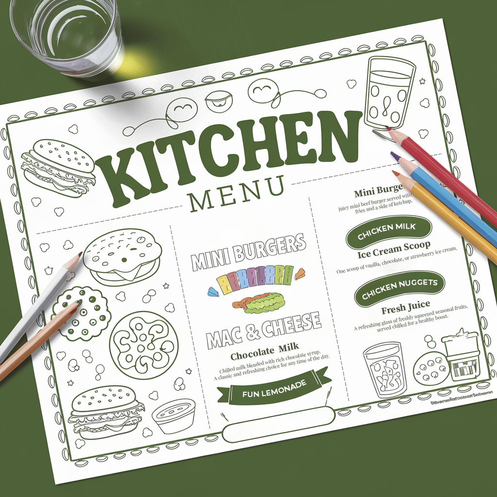 Personalised Coloring Kids Menus: 5000 for ₪1,103.14 | BIZAY
