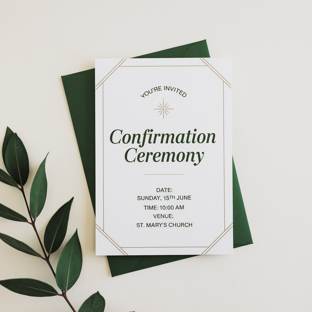 Personalised Confirmation Invitations: 100 for $16.16 | 360onlineprint