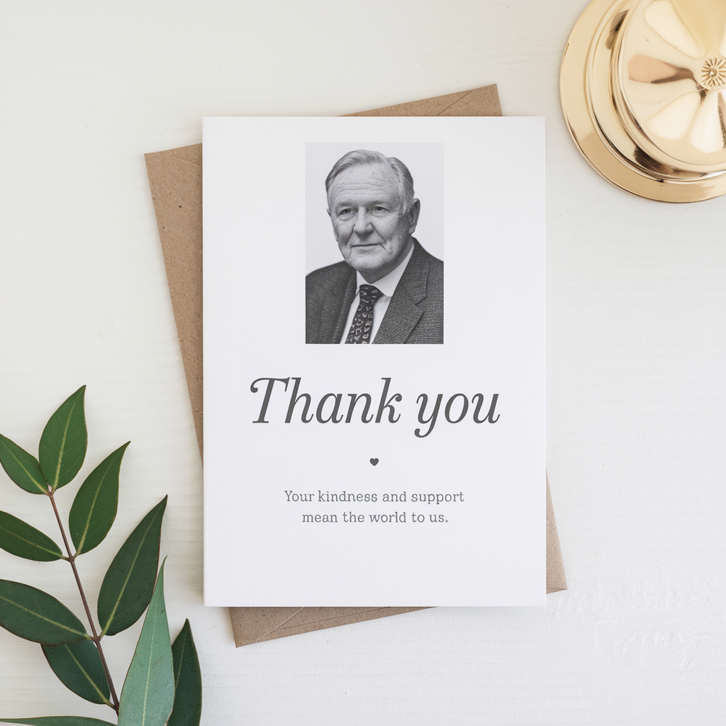 Personalised Funeral Thank You Cards: 100 for $20.47 | 360onlineprint