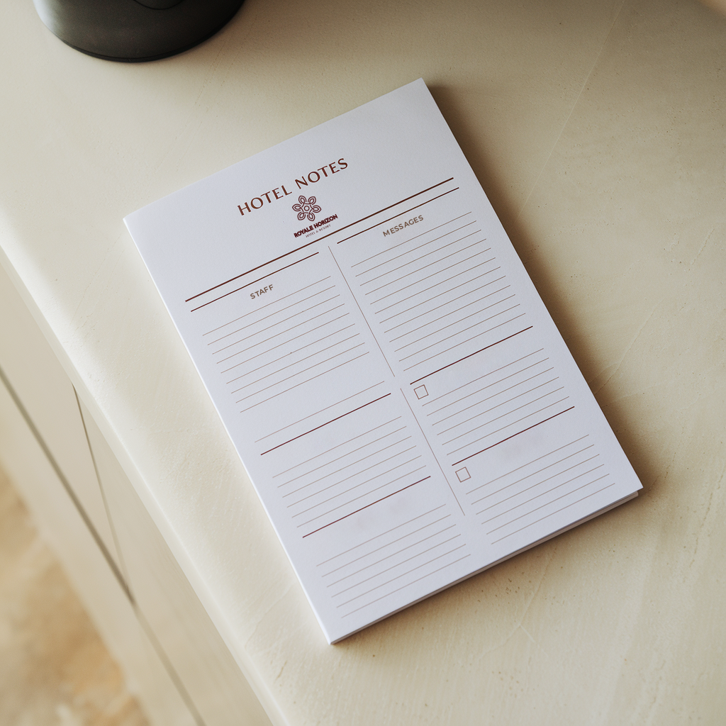 Personalised Hotel Notepads: 100 for $39.73 | 360onlineprint