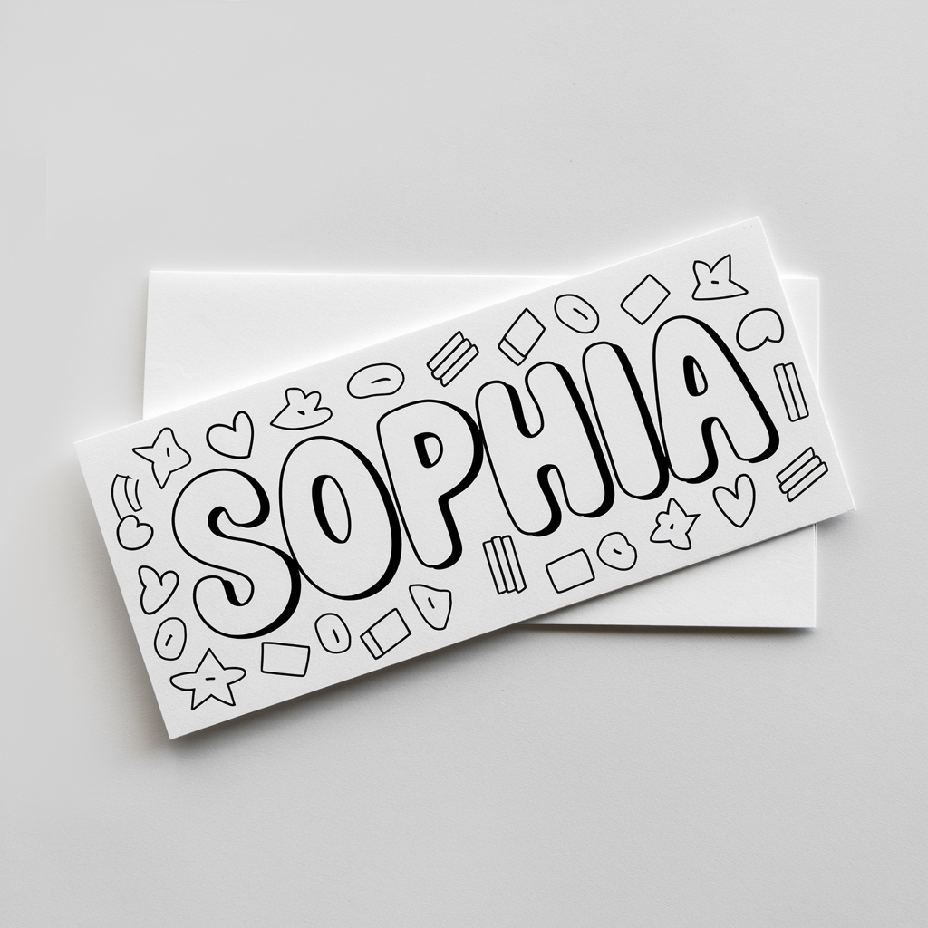 Personalised Name Colouring Bookmarks: 100 for $17.76 | 360onlineprint
