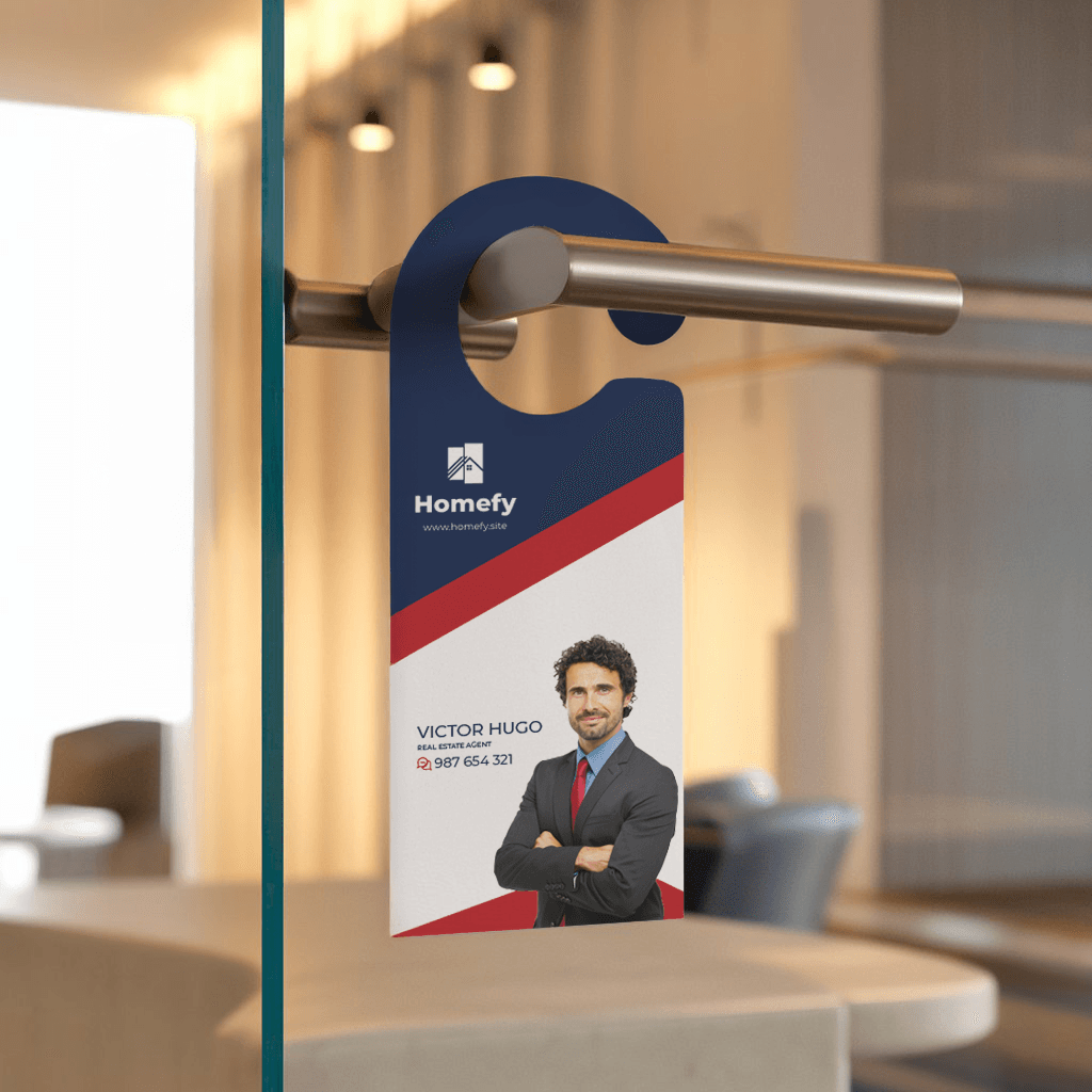 Personalised Door Hangers for Real Estate Agent: 100 for € 16,50 | BIZAY