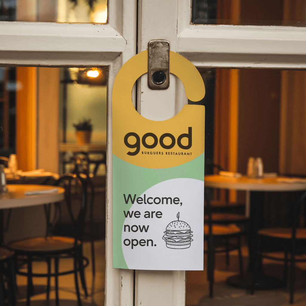 Personalised Restaurant Door Hangers: 100 for $24.67 | 360onlineprint