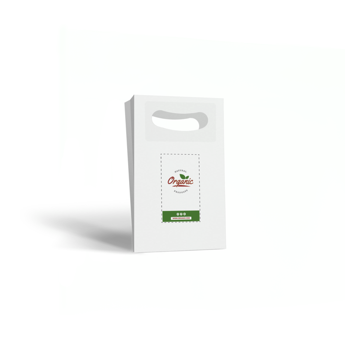 Vertical paper bag with die cut handles | 360onlineprint