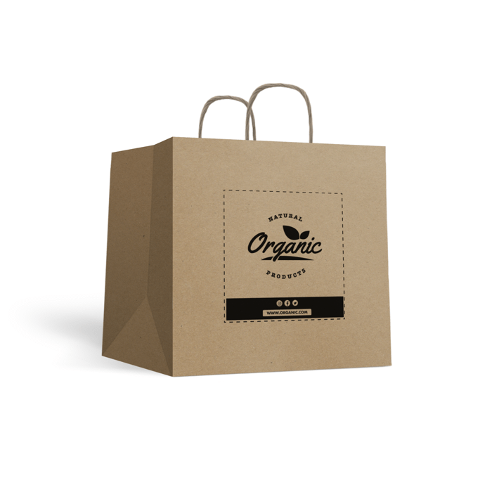 Take-away paper carrier bag with twisted handles | 360onlineprint