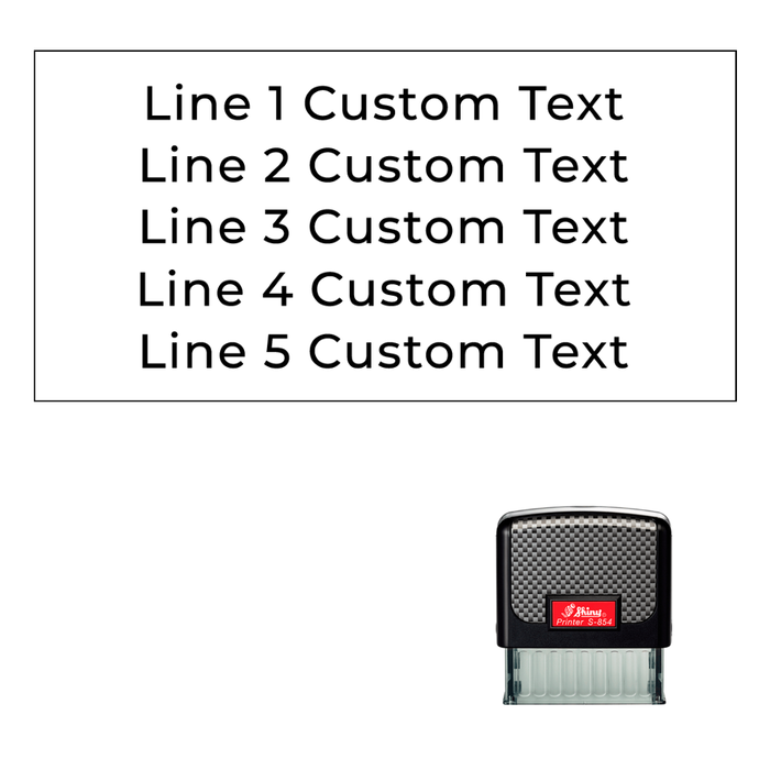 5 Line Stamps Printing | Lowest Prices Guaranteed | BIZAY