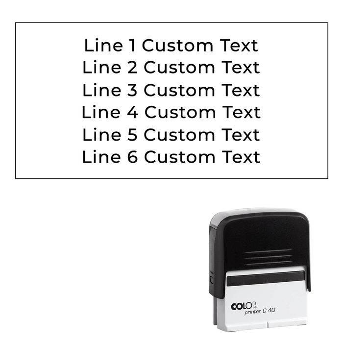 6 Line Stamps Printing | Lowest Prices Guaranteed | BIZAY