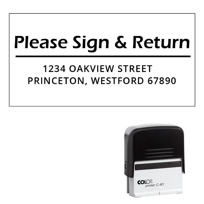 Sign & Return Stamps Printing | Lowest Prices Guaranteed | BIZAY