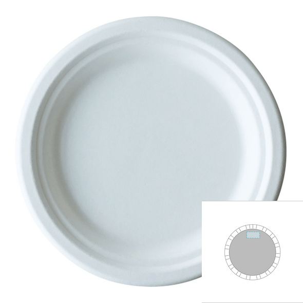 Disposable round plates pack in disposable bio hard (20 x 50 pcs ...