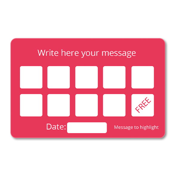 500 Loyalty Cards: £11.51 | Cheap Loyalty Cards Printing | BIZAY