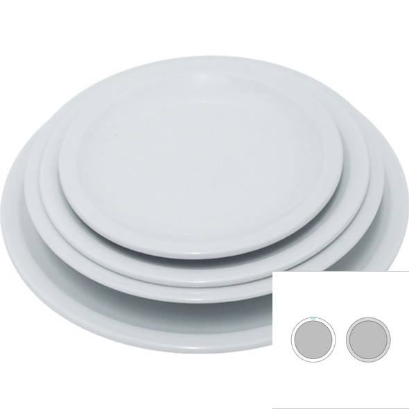 Round flat ceramic plate - Cantine Personalised | Lowest Prices ...