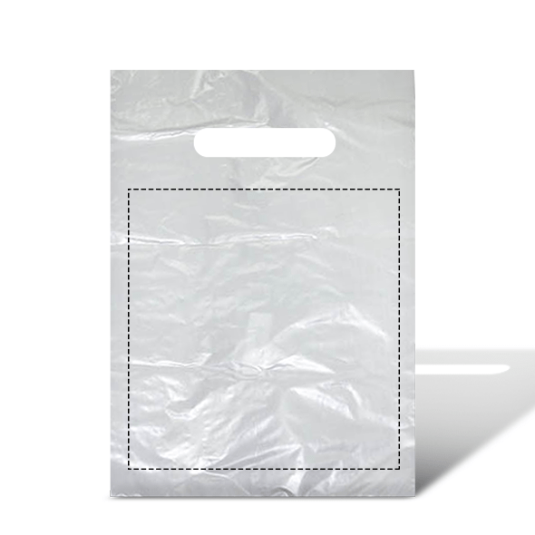 Low density plastic bag with die cut handles | 360onlineprint